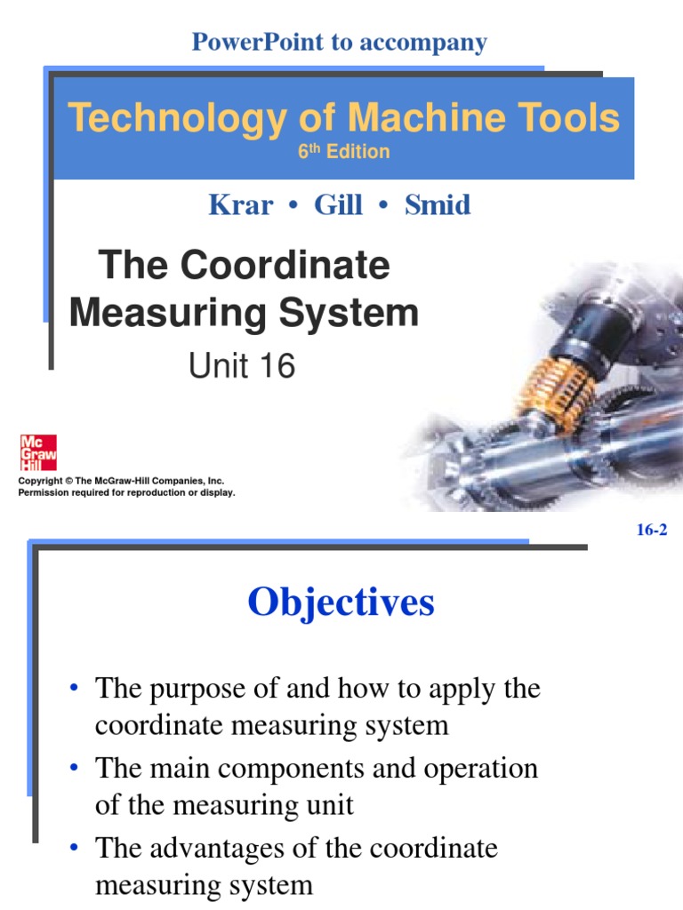 Technology of Machine Tools: The Coordinate Measuring System | PDF ...