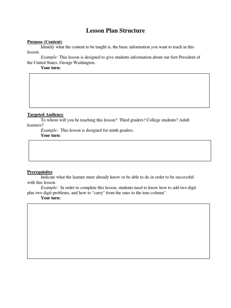 LP Example | Lesson Plan | Educational Assessment