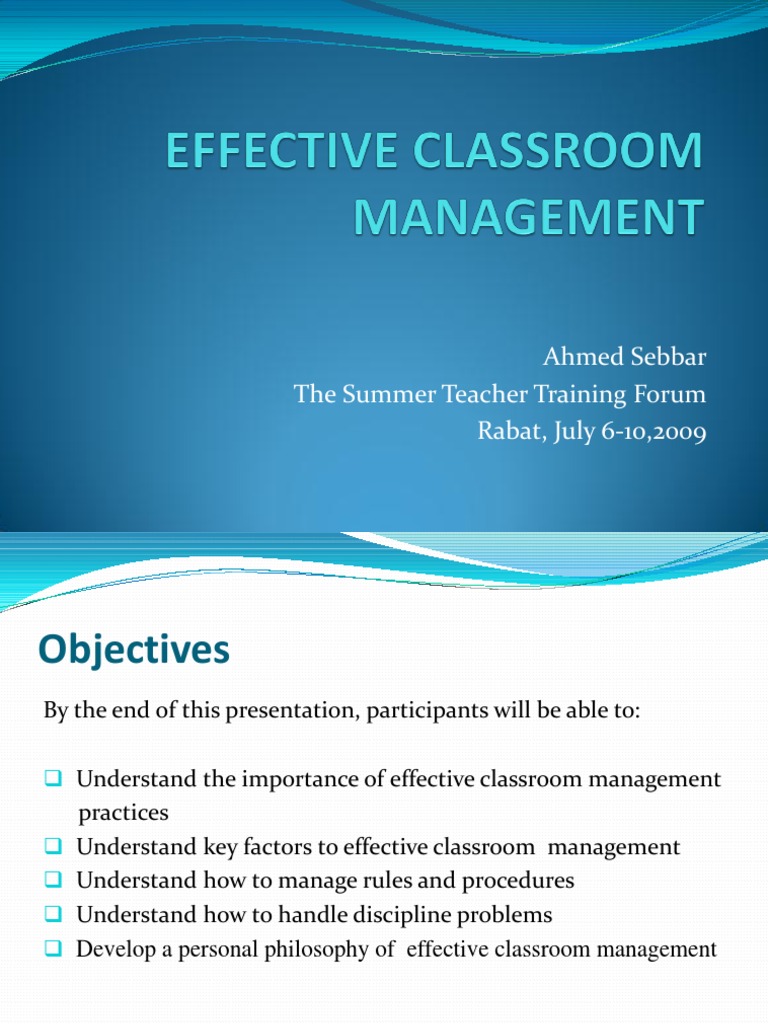 Effective Classroom Management | PDF | Career & Growth | Self-Improvement