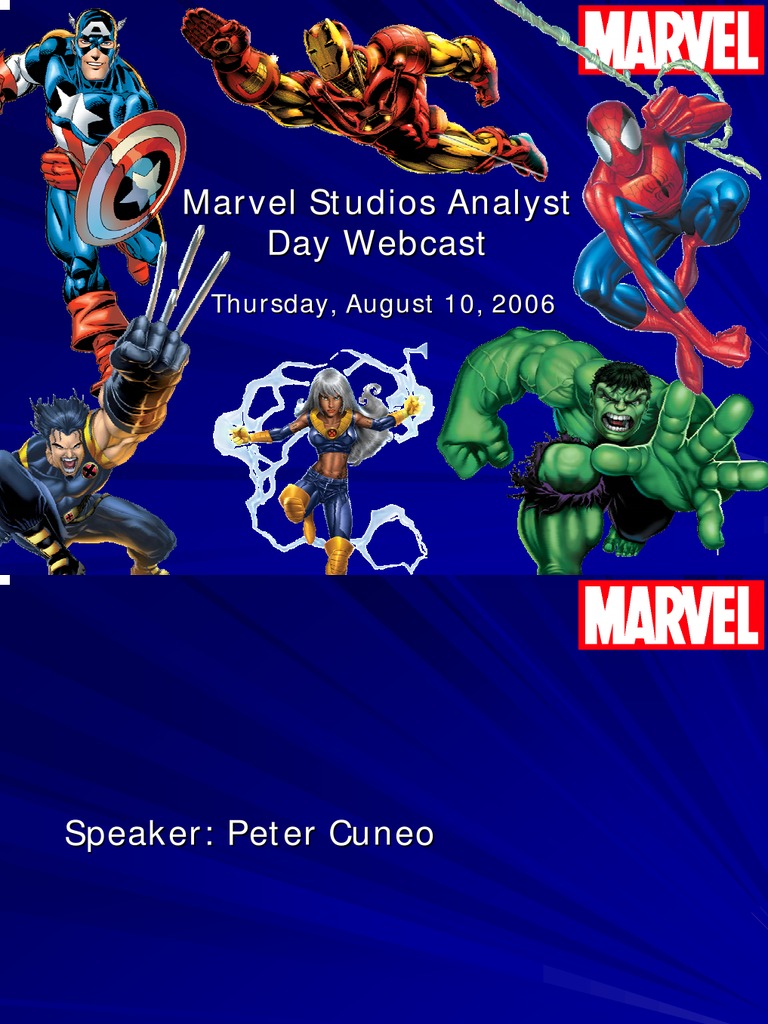 Marvel - Studio - Powerpoint Aug 06 | PDF | Filmmaking | Marvel Comics