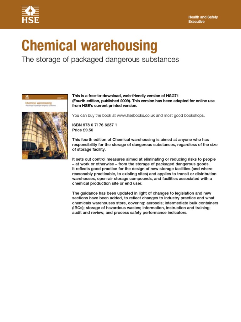 HSG 71 | PDF | Dangerous Goods | Warehouse