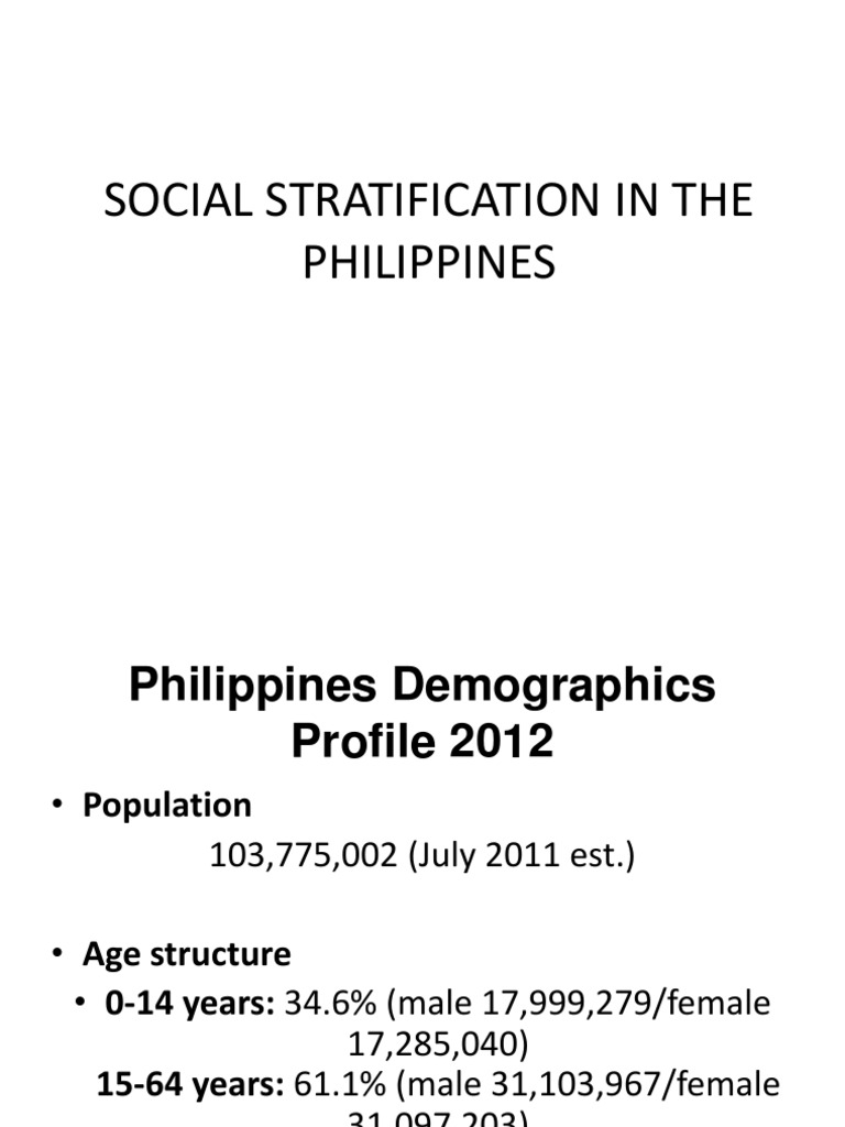 Philippine Social Stratification Data | PDF | Maternal Death ...