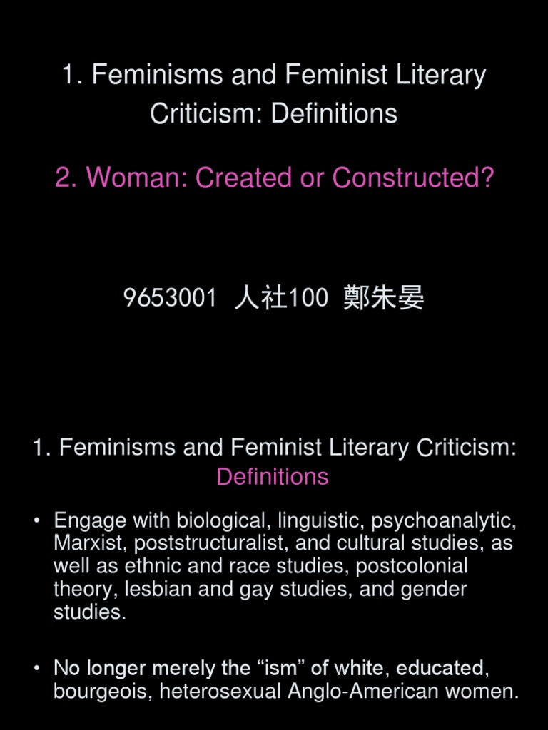 Feminist Literary Criticism Guide | PDF | Feminism | Gender Studies