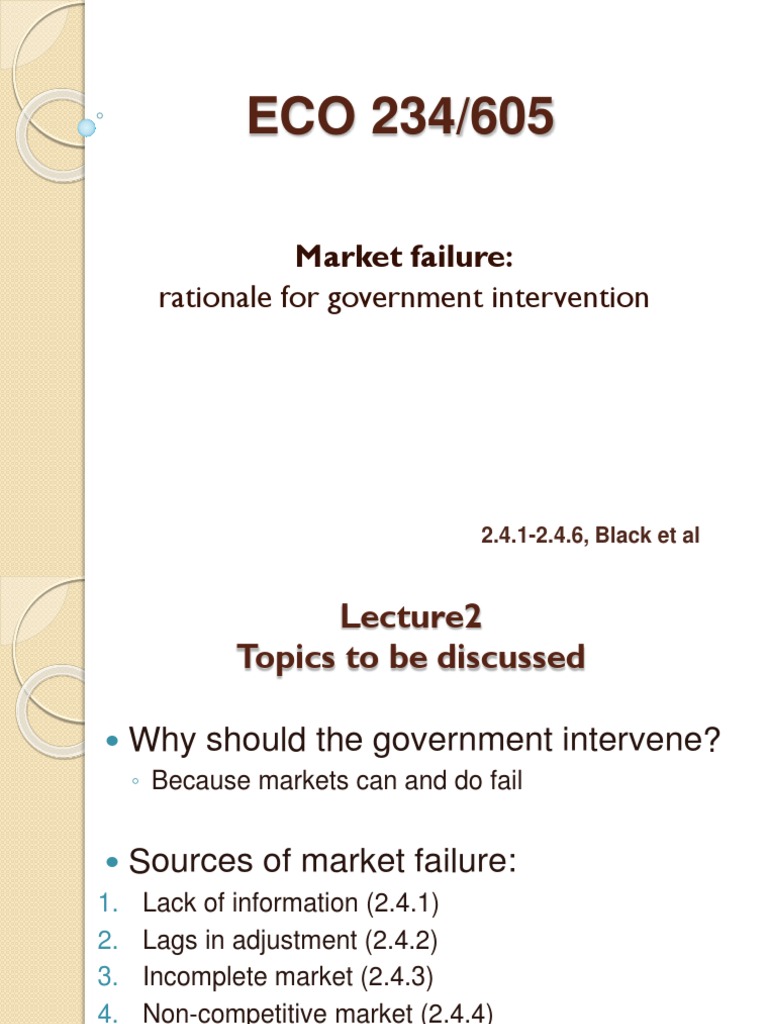 Understanding Market Failure and Government Intervention | PDF