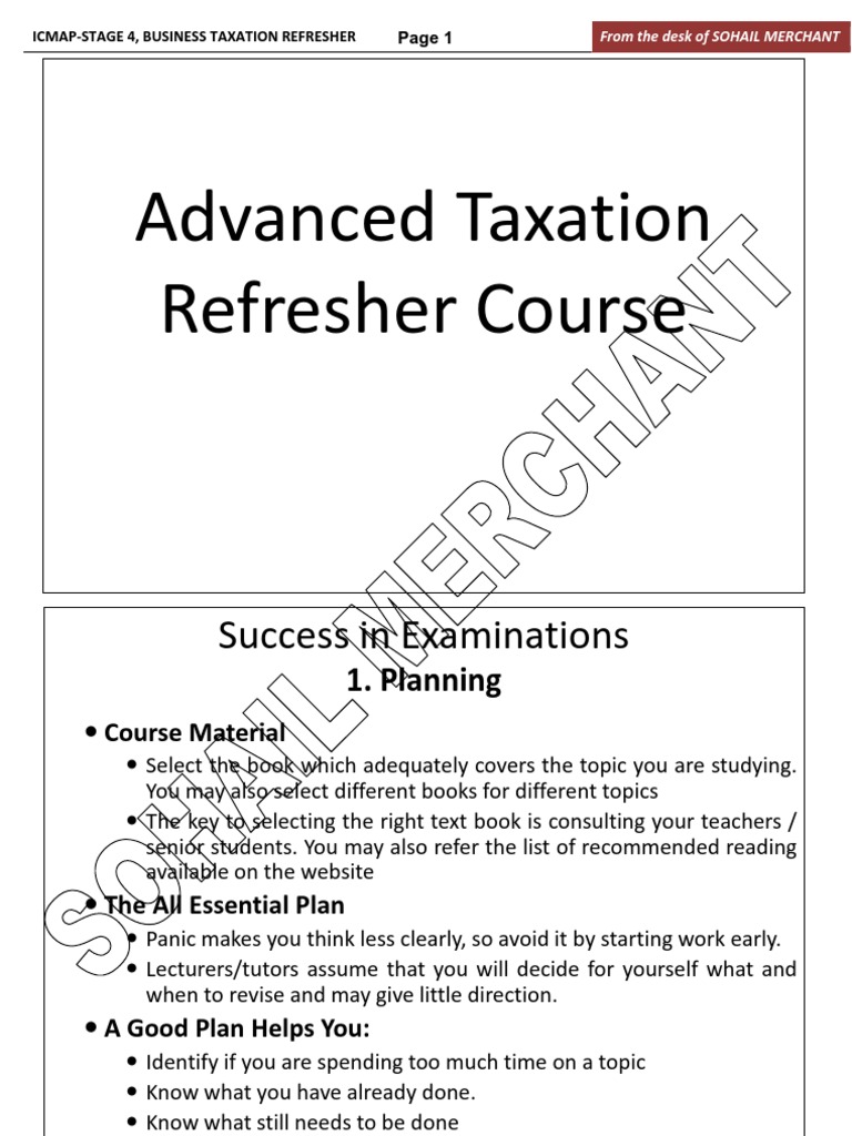 Sales Tax (Module C) Short Notes | Download Free PDF | Tax Deduction ...
