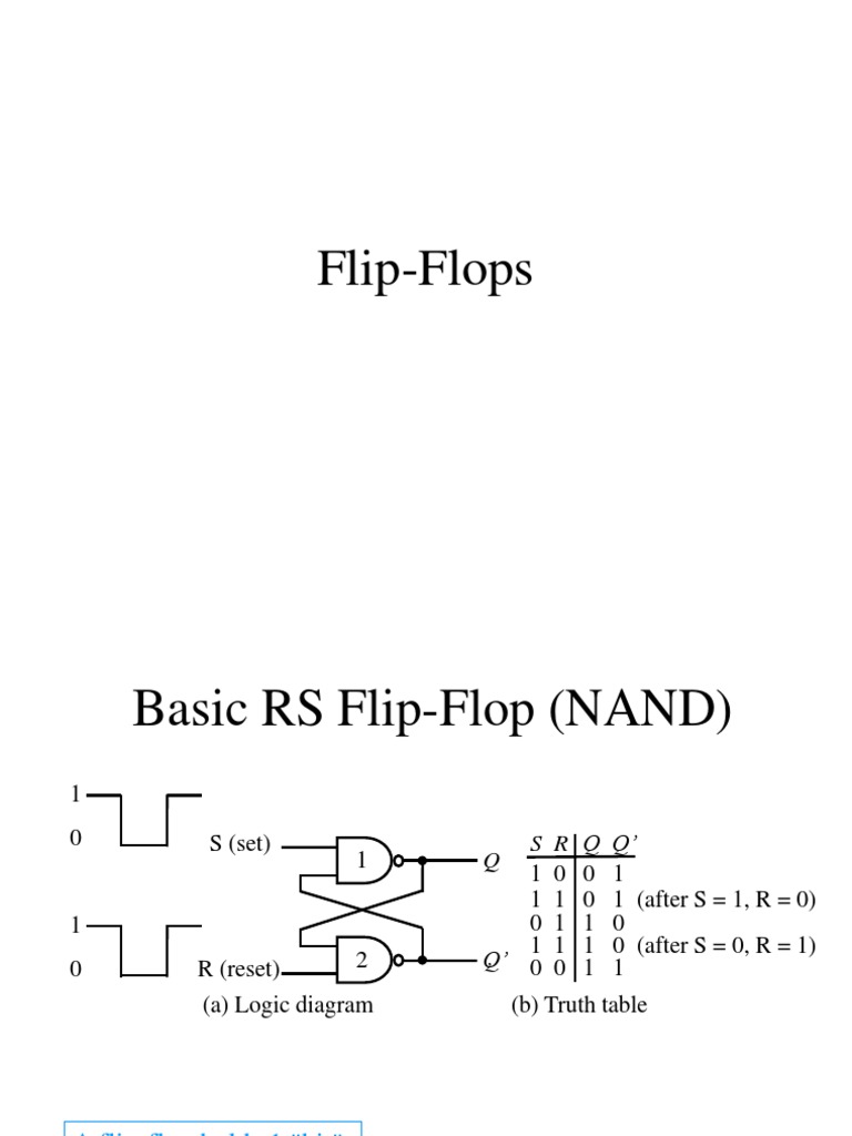 Basic flip-flops and memory devices | PDF | Electrical Engineering | Computer Hardware