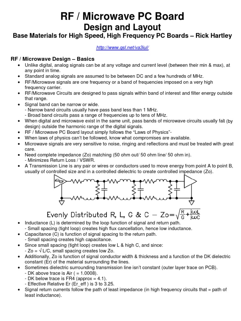 RF-Microwave PCB Design and Layout | PDF | Capacitor | Printed Circuit ...