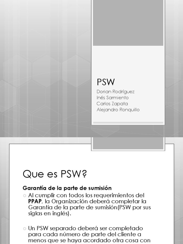 PSW | PDF | Negocios | Finanzas y dinero