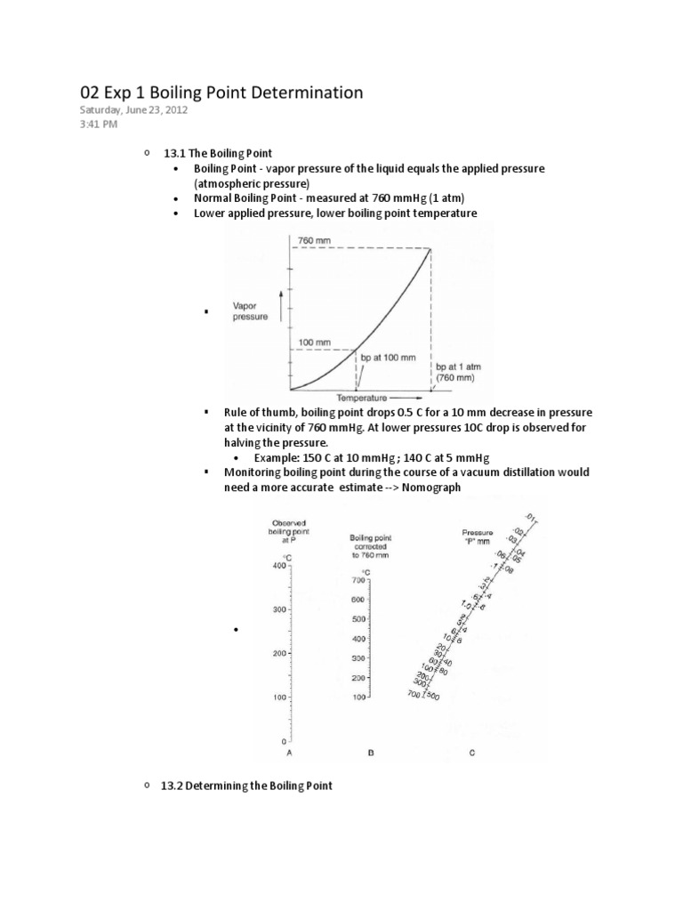 02 Exp 1 Boiling Point Determination | PDF