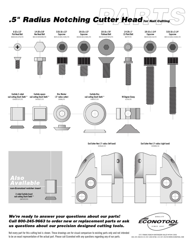 5 Radius Notching Cutter Head For Nail Cutting | PDF