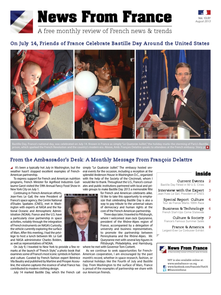 News From France: A Free Monthly Review of French News & Trends | PDF ...