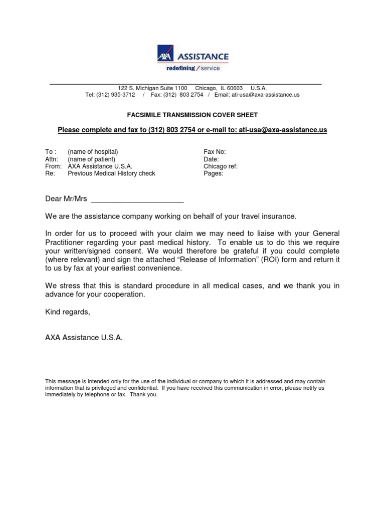 Formatos Axa Extranjeros | PDF | Fax | General Practitioner