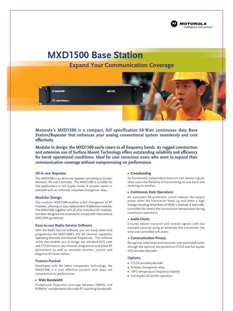 MXD1500 Brochure | PDF | Transmitter | Radio