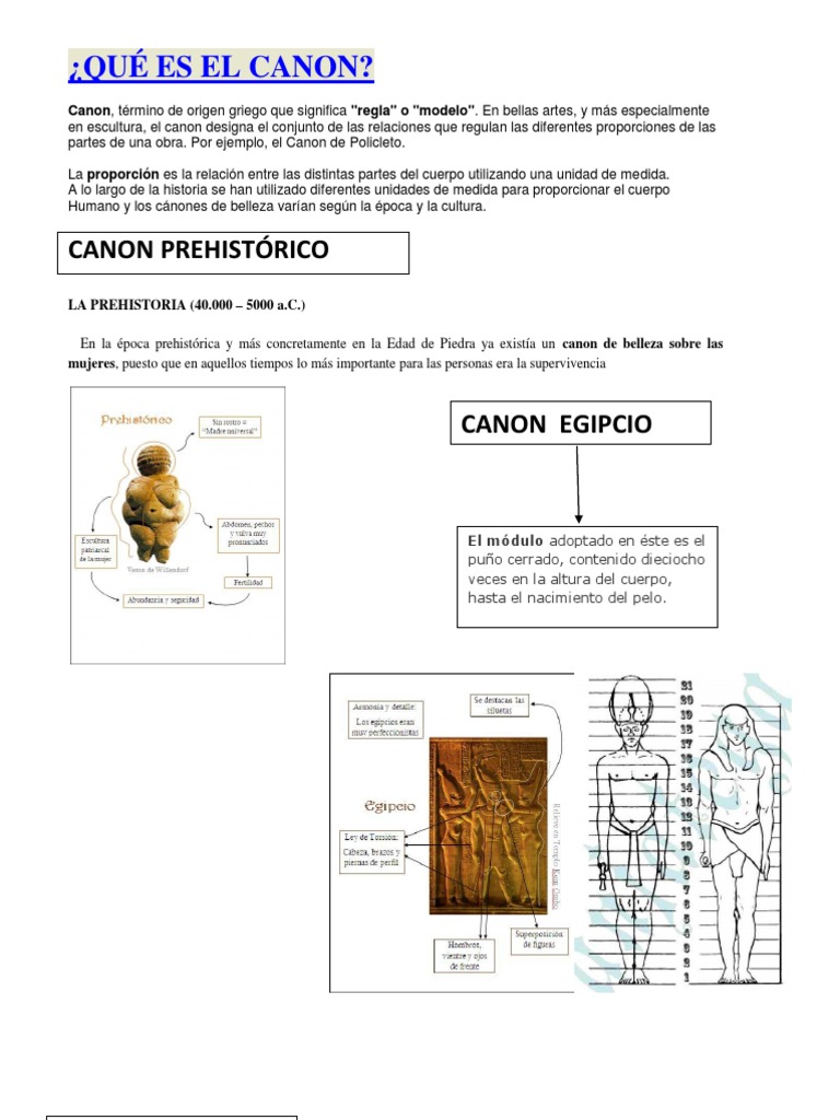 Qué Es El Canon | PDF | Renacimiento | Escultura
