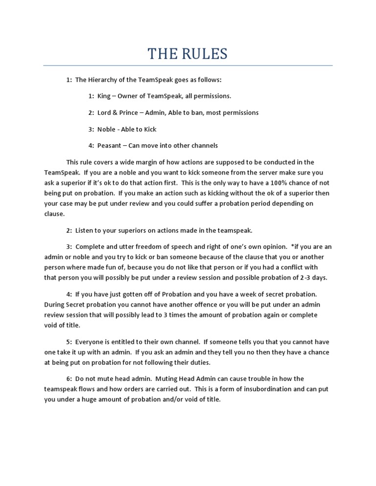 The Rules | PDF