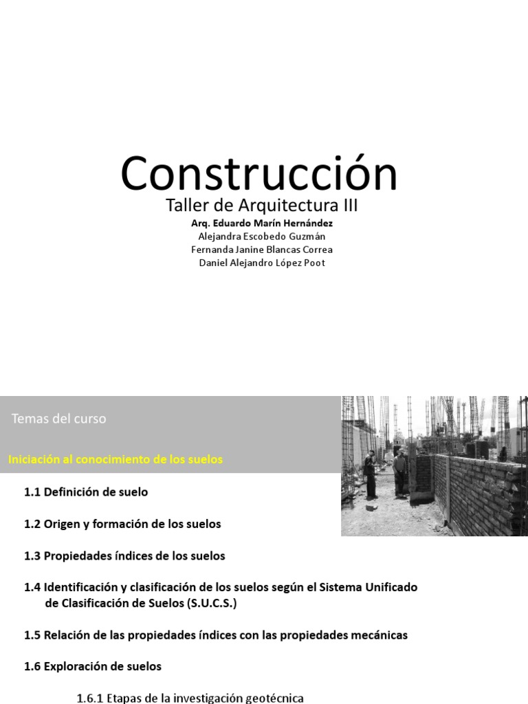 Programa Construcción III | PDF | Fundación (Ingeniería) | Dibujo