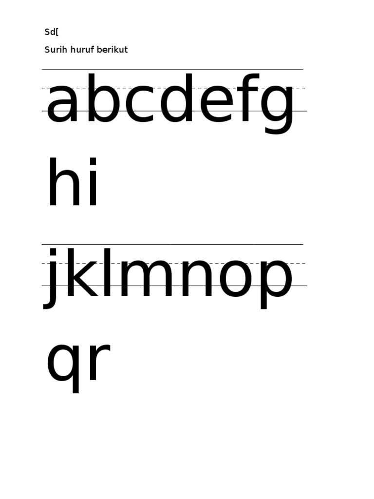 Surih Huruf Berikut | PDF