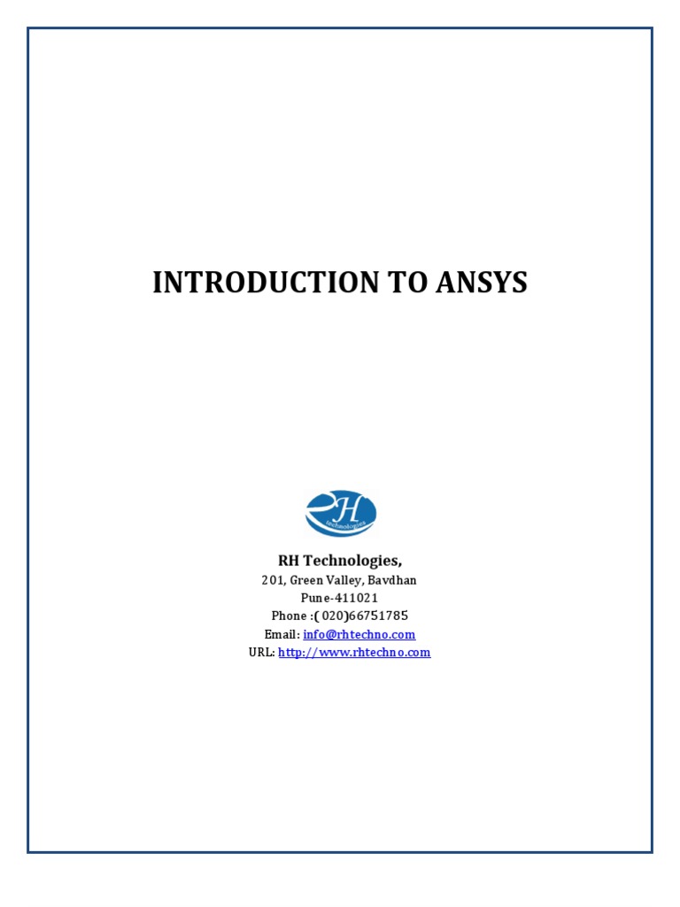 Ansys FEA Training Manual | PDF | Finite Element Method | Software