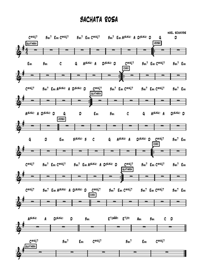 BACHATA ROSA - Partitura Completa | PDF