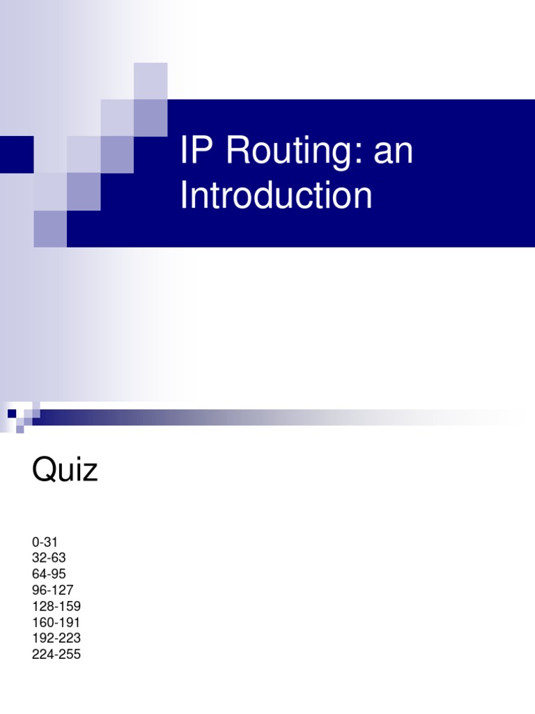 0.6 IP Routing 01 | PDF | Routing | Router (Computing)