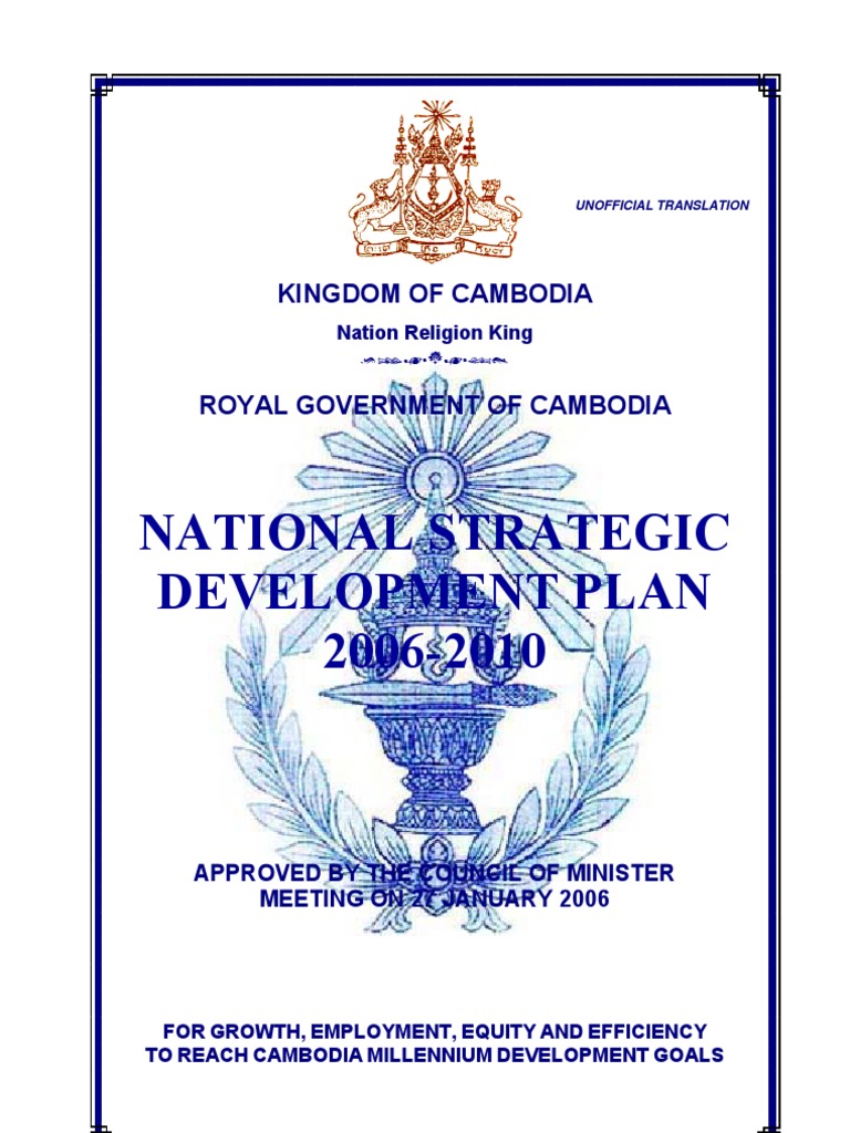 National Strategic Development Plan (NSDP) 2006-2010 (Eng) | PDF ...