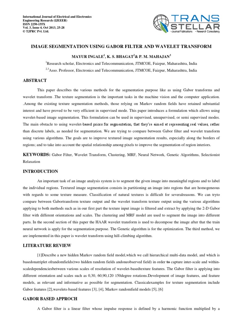 Image Segmentation - Full | PDF | Image Segmentation | Wavelet