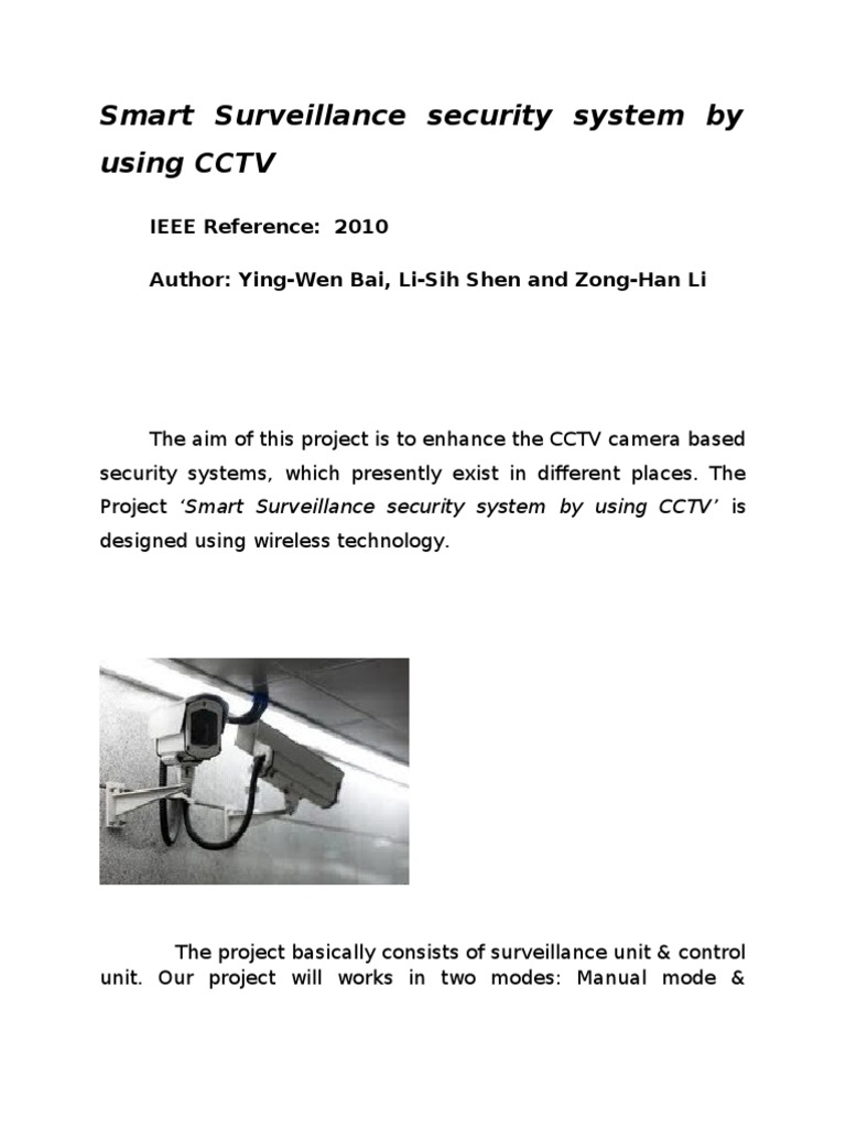 CCTV Camera Movement | PDF | Microcontroller | Closed Circuit Television
