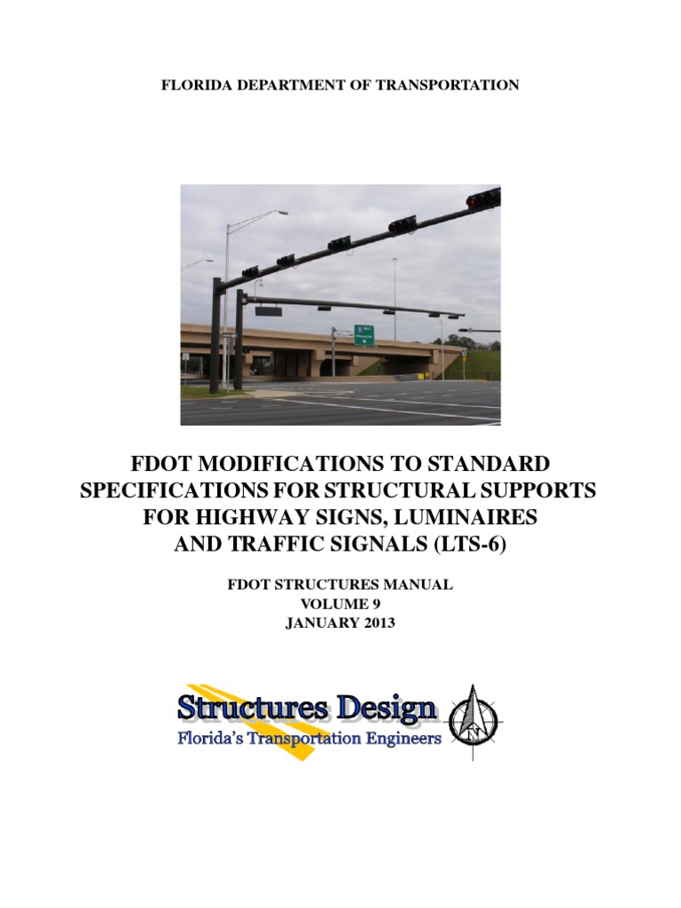 FDOT Mast Arm Design Standards | PDF | Structural Steel | Truss