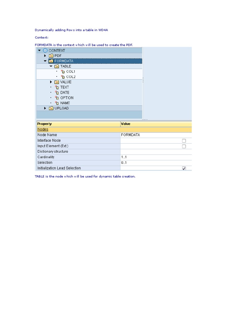 Dynamically Adding Rows Into A Table in WD4A Dynamically Adding Rows Into A Table in WD4A