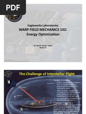 Warp Field Mechanics 101 Dr Harold Sonny White Nasa
