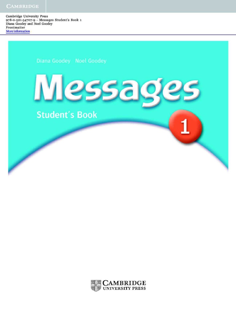 Messages 1 Student S Book | PDF