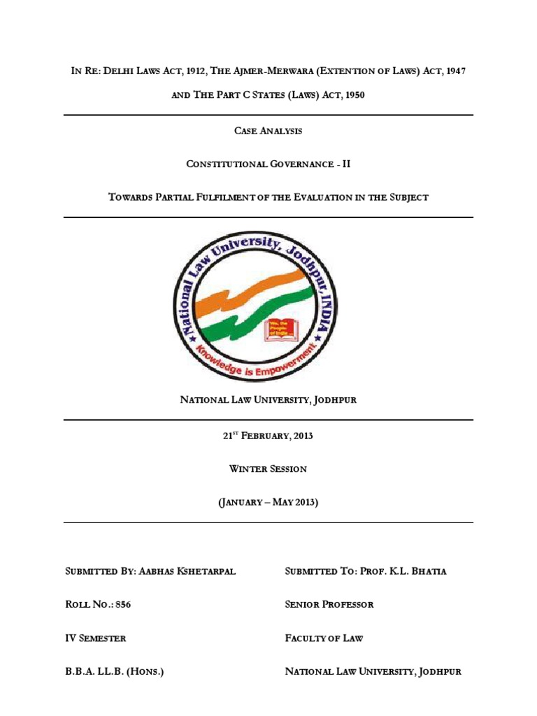 Case Comment PDF | PDF | Supreme Courts | Legislature