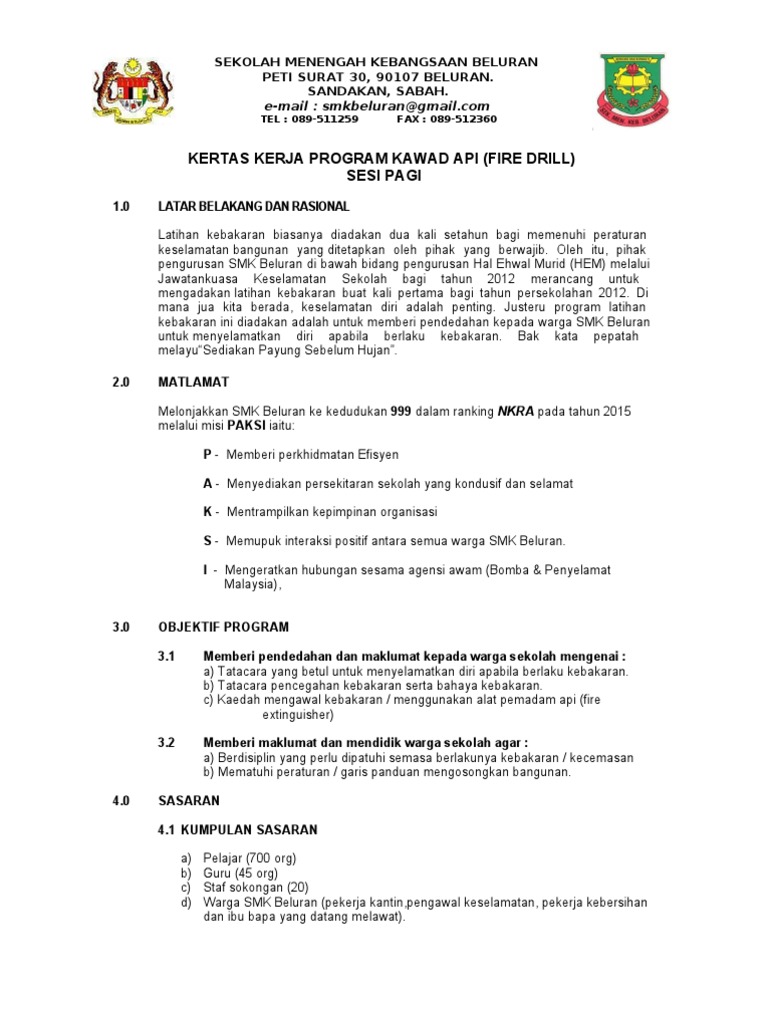 Contoh - Kertas - Kerja 2013 | PDF