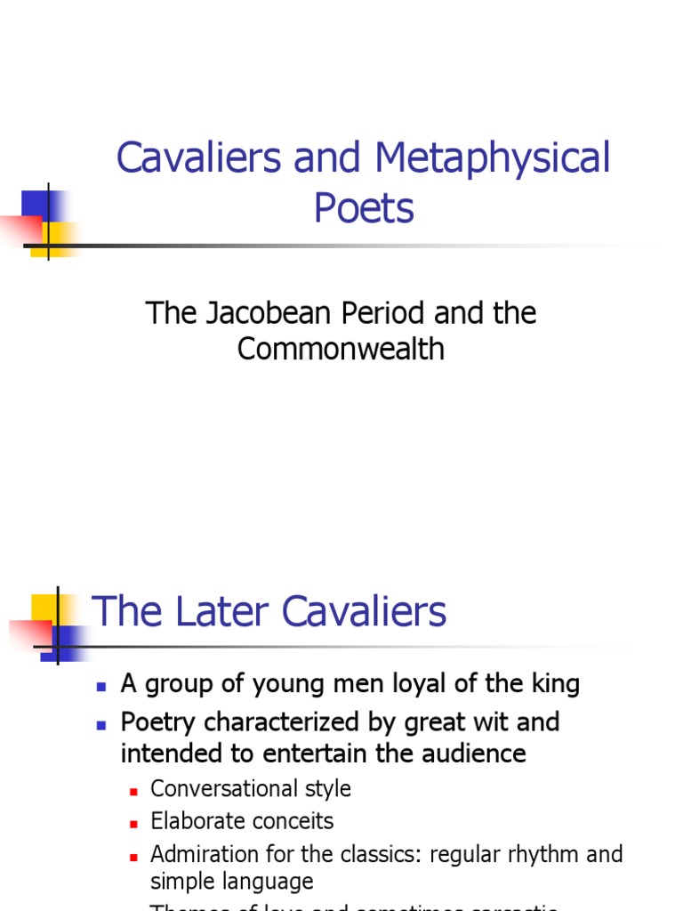 Cavaliers and Metaphysical Poets | PDF | Poetry | Science