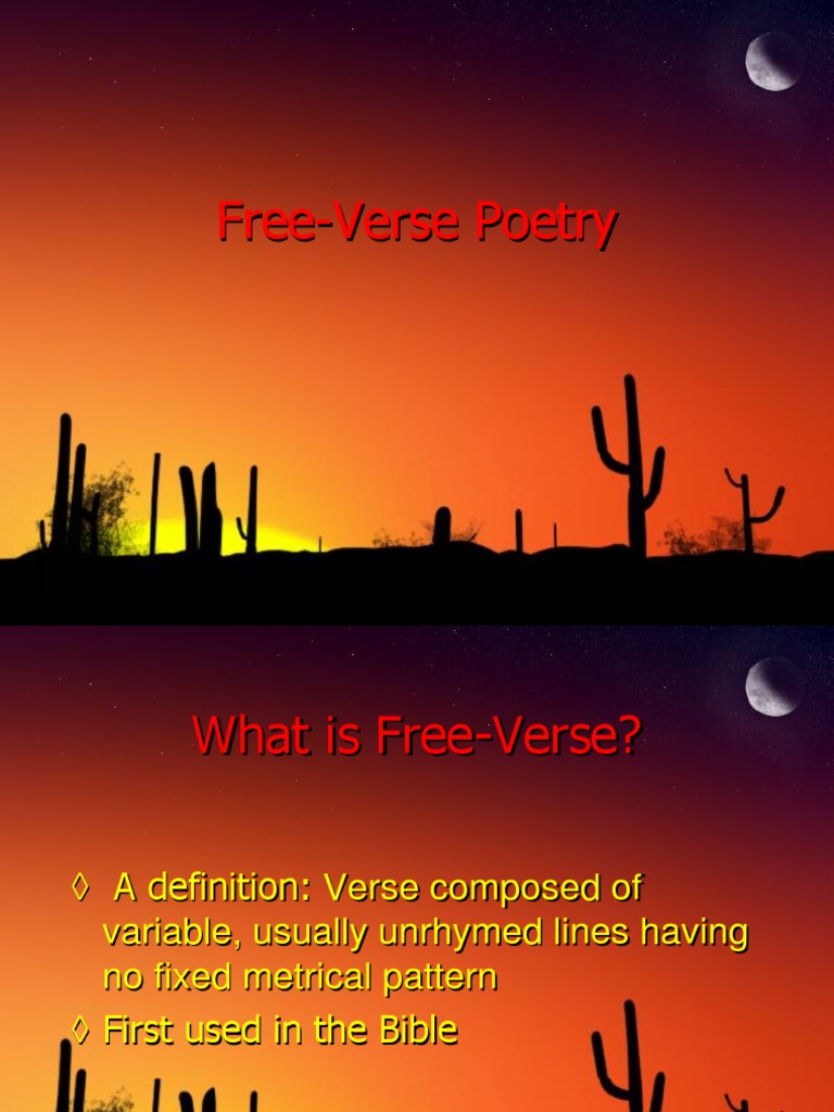 Understanding Free-Verse Poetry | PDF