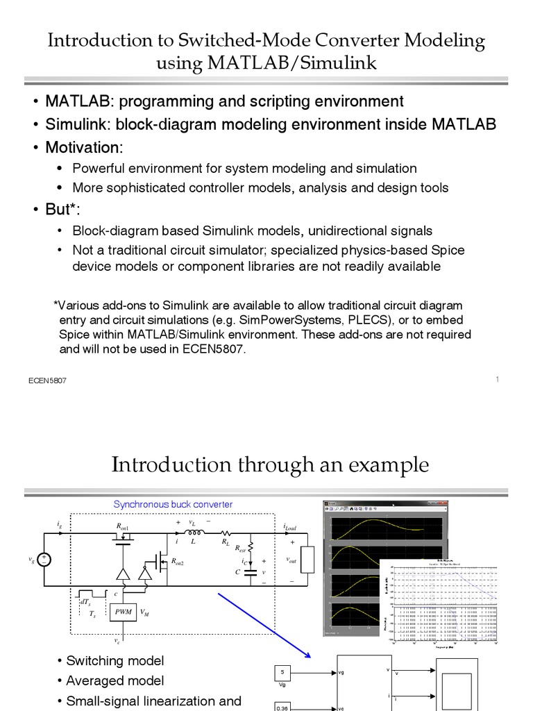 Introduction To Switched-Mode Converter Modeling Using MATLAB/Simulink | PDF | Teaching Methods ...