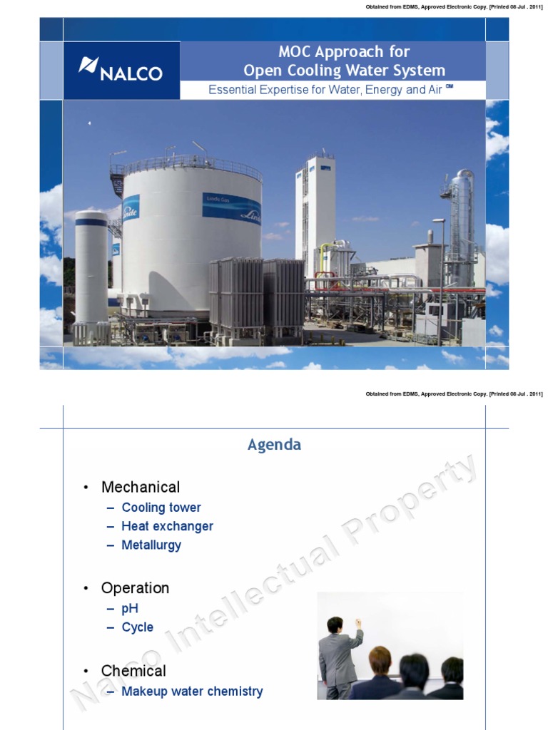 MOC Approach For Open Cooling Water System | PDF | Corrosion | Heat ...