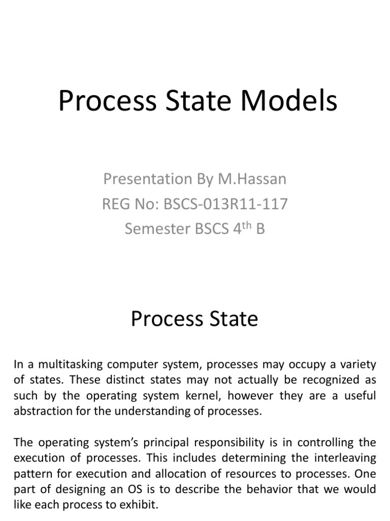Process States | PDF | Process (Computing) | Concurrent Computing