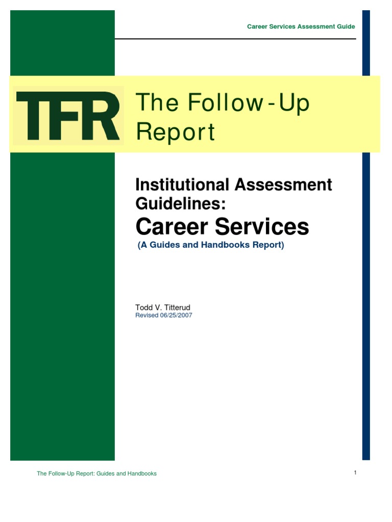 The Follow-Up: Career Services | PDF | Educational Assessment ...