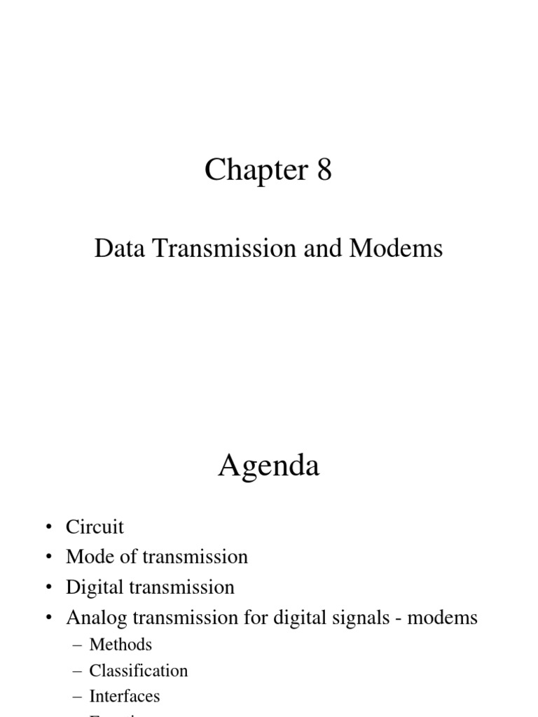 Data Transmission and Modems | PDF | Modulation | Modem