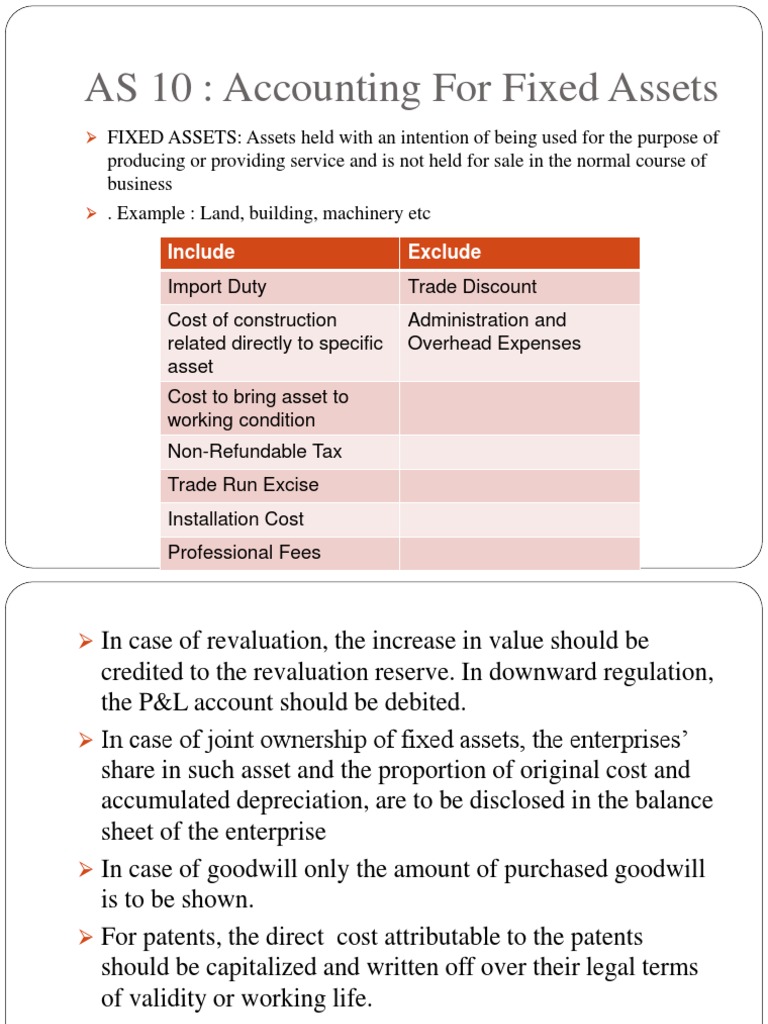 AS 10: Fixed Assets Accounting Standards | PDF