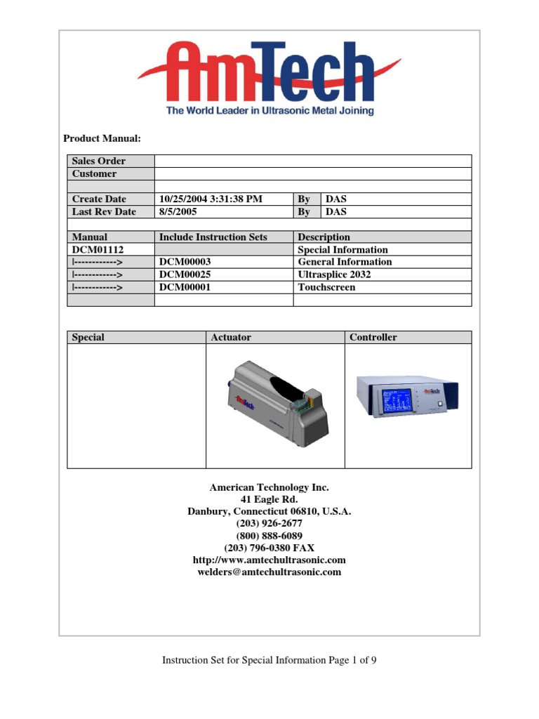 AMTECH 2032 Manual Soldadora Ultrasónica Cable | PDF | Ultrasound ...