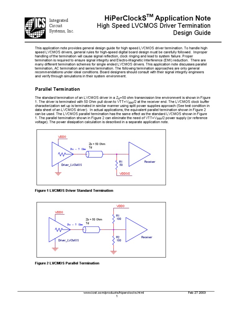 Lvcmos Termination | PDF | Capacitor | Electrical Impedance