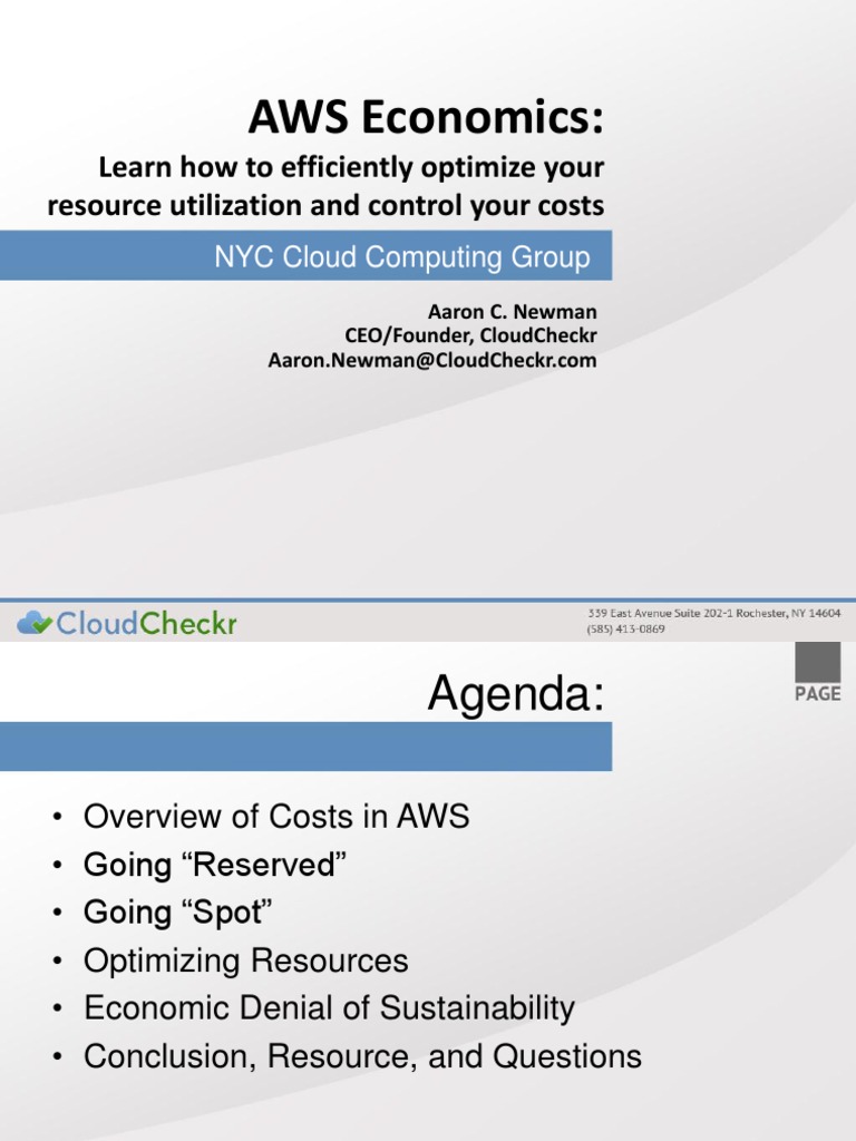 CloudCheckr Aws Economics | PDF | Cloud Computing | Scalability