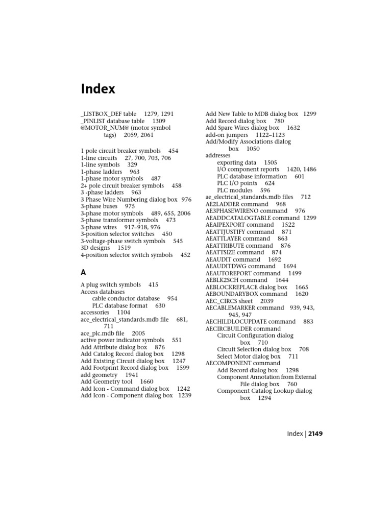 Index End | PDF | Electrical Connector | Database Index