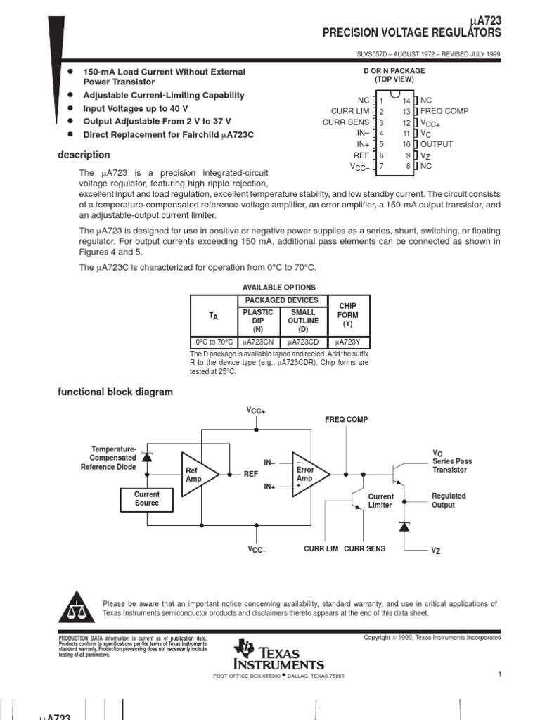 Ua 723 | PDF | Amplifier | Electricity