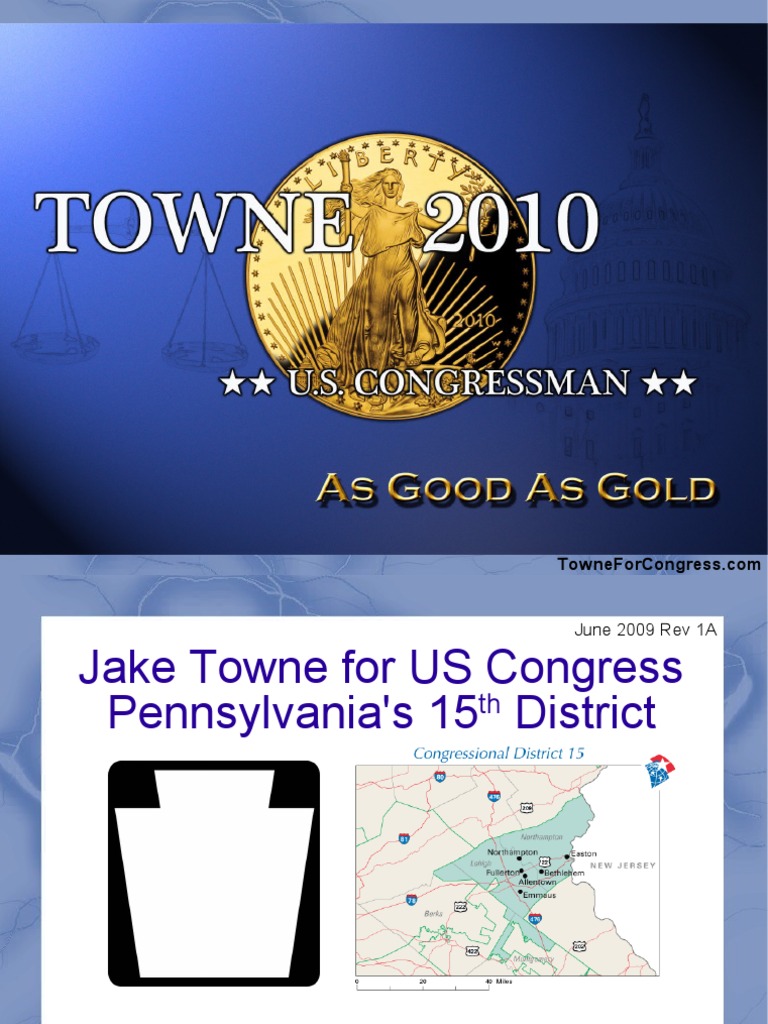 Jake Towne For US Congress PA-15 (June 2009) Rev1A SHORT | PDF ...