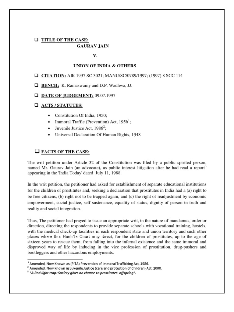 Case Study | Download Free PDF | Prostitution | Human Rights