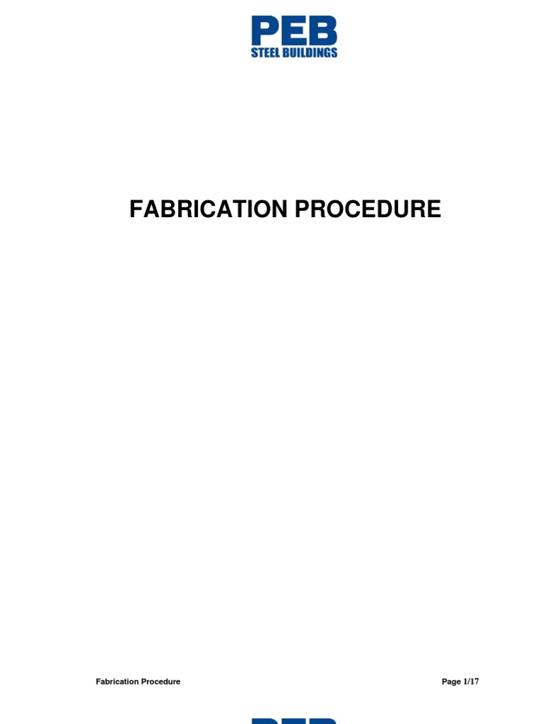 Fabrication Procedure | PDF | Metal Fabrication | Welding