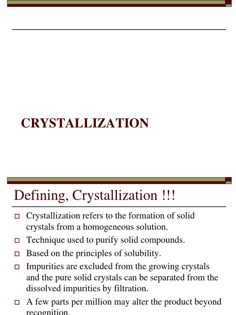 Crystallization | PDF | Crystallization | Condensed Matter Physics